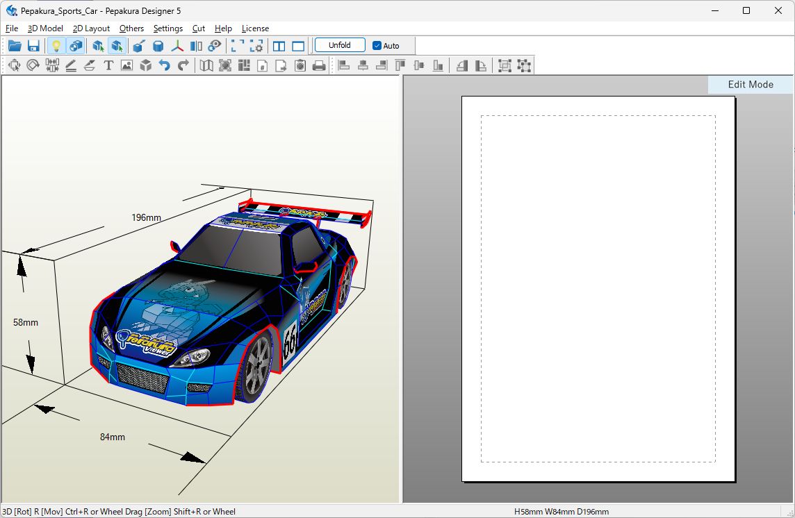 Overview : 3D Data to Paper Craft – Pepakura Designer